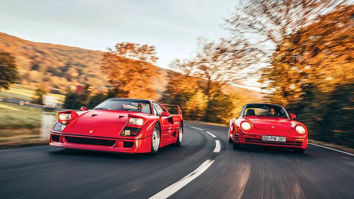 Retro Μονομαχία: Porsche 959 S vs Ferrari F40 - autobild, ferrari, porsche