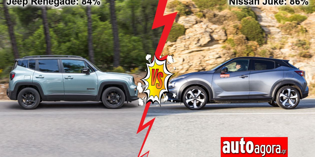 Jeep Renegade 130ps Automatic VS Nissan Juke 145ps Automatic Συγκριτικό ...